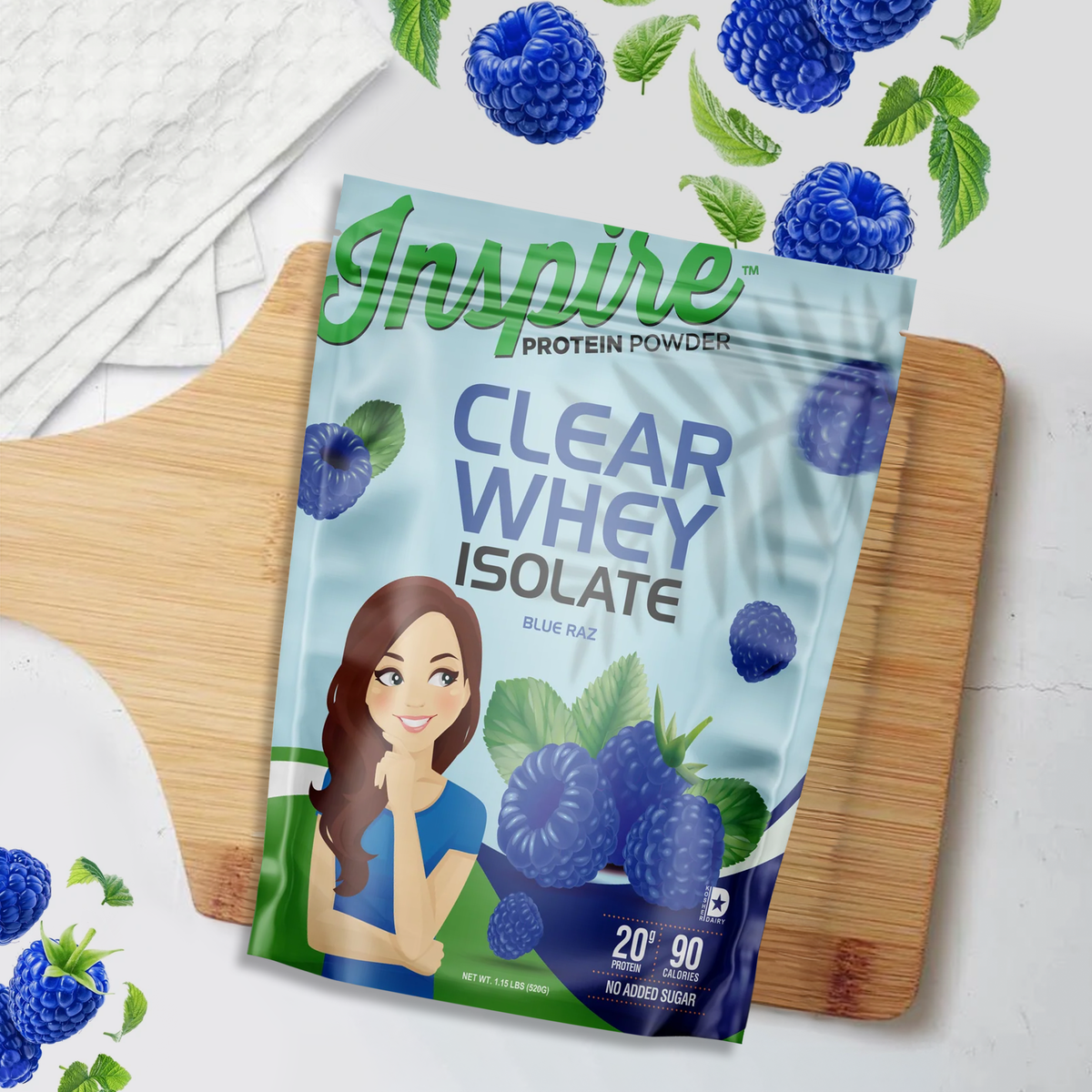 Inspire Clear Whey Protein Powder by Bariatric Eating- Blue Razz
