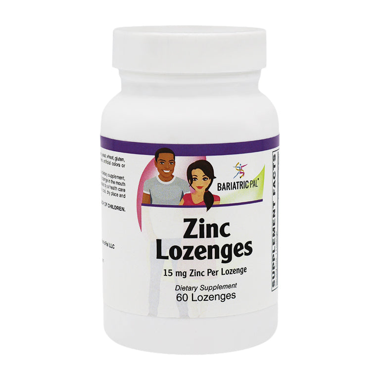 Zinc 15mg + Vitamin C - Lemon Flavored Lozenges (60 count) by Bariatri ...