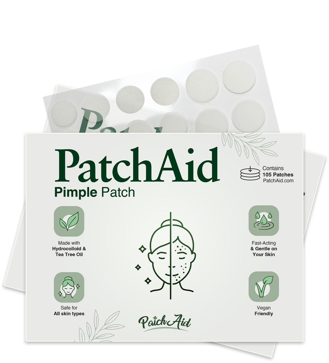 Pimple Patch Multi-Size Pack – 105 Hydrocolloid Patches in 5 Sizes wit ...